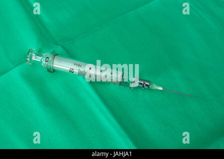 Big Glass syringe. Authentic image Stock Photo - Alamy