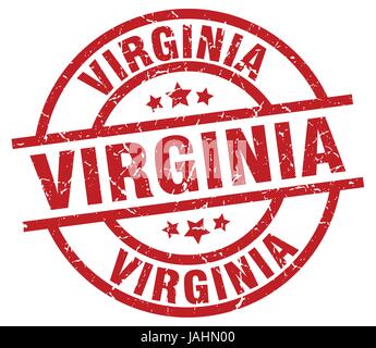 Virginia red round grunge stamp Stock Vector Image & Art - Alamy