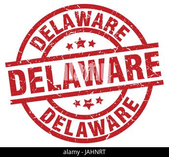 Delaware stamp. Travel red rubber stamp with the map of the US state ...