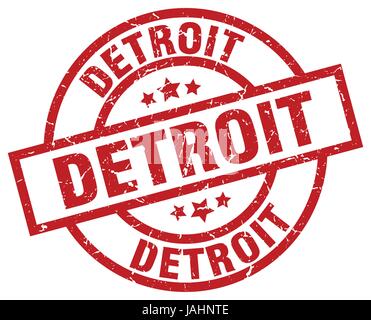 Detroit stamp. Detroit red grunge isolated sign Stock Vector Image ...