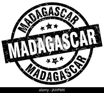 Madagascar sticker. Travel rubber stamp with map of country, vector ...
