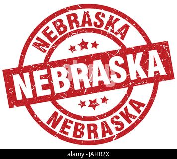 Nebraska stamp. Travel red rubber stamp with the map of US state ...