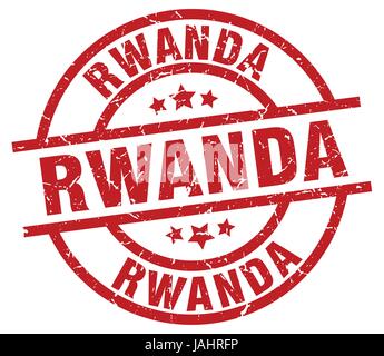 Rwanda red round grunge stamp Stock Vector Image & Art - Alamy
