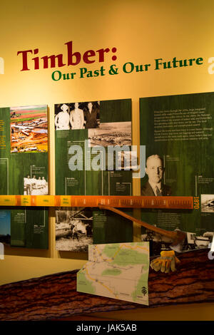 Timber display, Bowman Museum, Prineville, Oregon Stock Photo - Alamy
