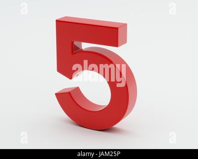 Shiny Number isolated on whote background Stock Photo - Alamy