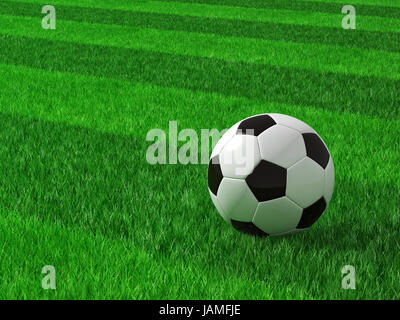 3d image of classic soccer field Stock Photo - Alamy