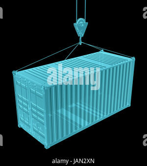 X-Ray Image Of Shipping container Stock Photo - Alamy