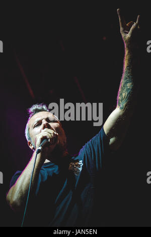 The Italian heavy metal band Extrema performing live on stage at the ...