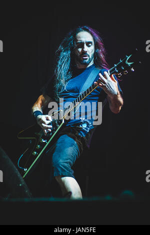 The Italian heavy metal band Extrema performing live on stage at the ...