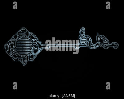 Encryption Key series. Background design of stylized key and number ...