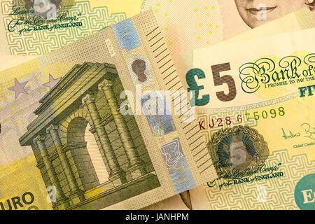 Close up Pounds, USD and EUR, Dollar and Euro currency note Stock Photo ...