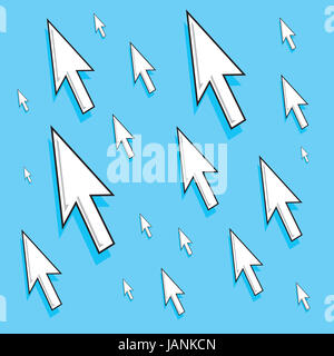 Bunch of cursors attack Stock Photo - Alamy