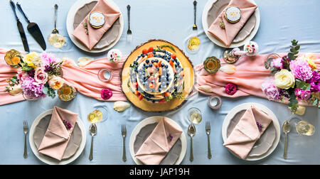 Wedding Reception Table Setting Aerial Top View Luxury, elegant wedding ...