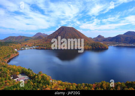 Autumn colours of Mt. Haruna and lake, Gunma, Japan Stock Photo - Alamy