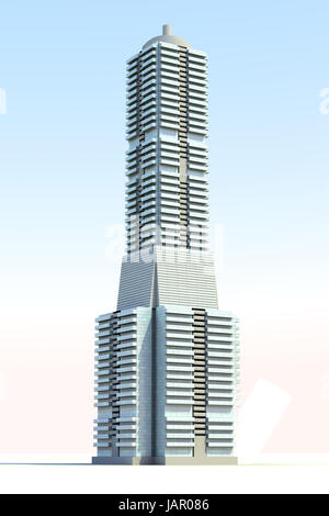 A contemporary skyscraper. 3D rendered Illustration Stock Photo - Alamy