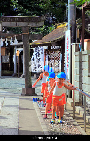Foot Stamping for Health Path at Kawagoe Kumano Jinja Shrine in Kawagoe ...