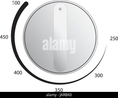 Oven dial vector with temperature measurements Stock Vector Image & Art ...