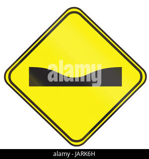 Traffic sign warning for a dip in the road Stock Photo: 53908350 - Alamy