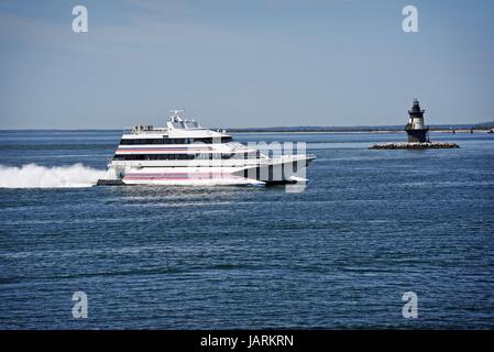 The Seajet Cross Sound Ferry that operates between Orient Point Long ...