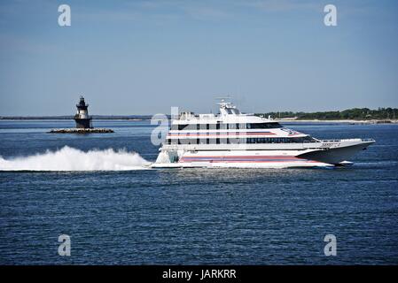 The Seajet Cross Sound Ferry that operates between Orient Point Long ...