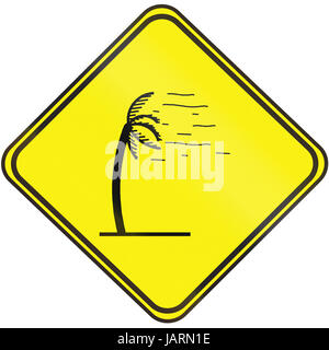 High winds warning sign used in Brazil Stock Photo - Alamy