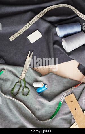 Diy craft supplies top view, frame for design Stock Photo - Alamy