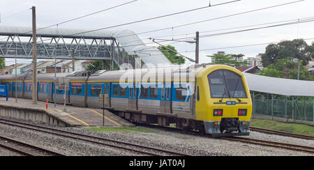 KTM Class 83 electric multiple unit train at Kajang station, Malaysia ...