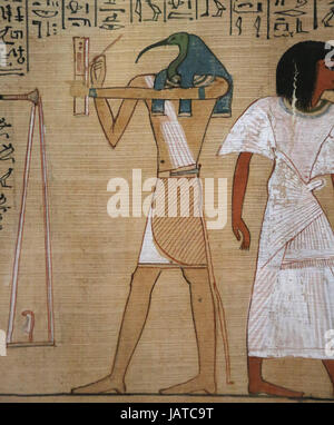 Judgement scribe hunefer 19th Dynasty 1280 BC thebes Horus Osiris Isis ...