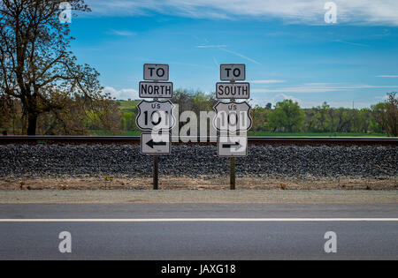 U.S. Highway 101 North road sign. California, United States Stock Photo ...