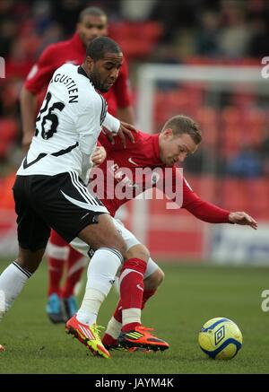 KEMY AGUSTIEN & MATT DONE FA CUP 3RD RD BARNSLEY V SWANS OAKWELL ...