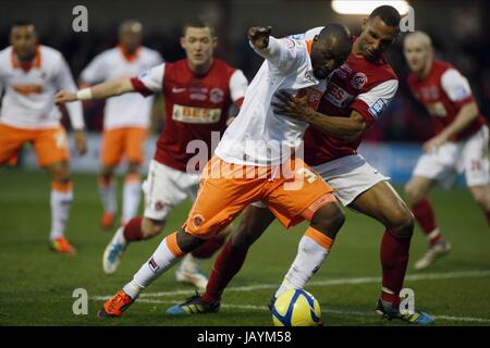 LOMANA TRESOR LUA LUA & NATHAN FLEETWOOD TOWN V BLACKPOOL FC HIGHBURY ...