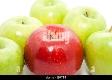 Nice fresh apples isolated on white background Stock Photo - Alamy