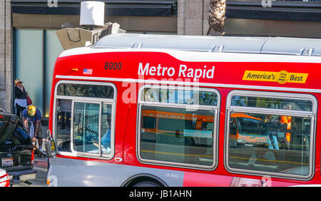public metro bus, Santa Monica, Los Angeles County, California, USA ...