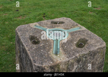 Ordnance Survey Cartography Trig Point Trigonometry Stock Photo - Alamy