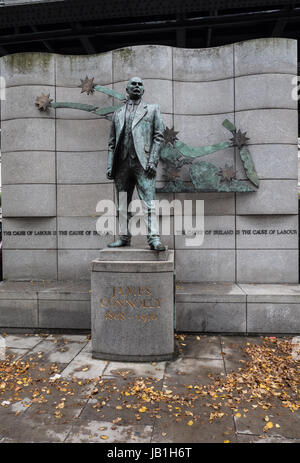 Dublin, Ireland - Statue of James Connolly outside the offices of SIPTU ...
