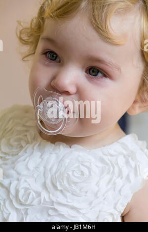 Image of cute baby girl with tear Stock Photo - Alamy