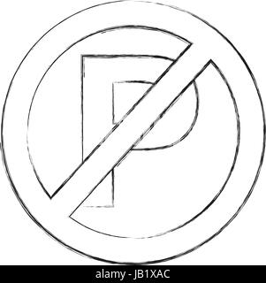 denied parking signal isolated icon Stock Vector Image & Art - Alamy