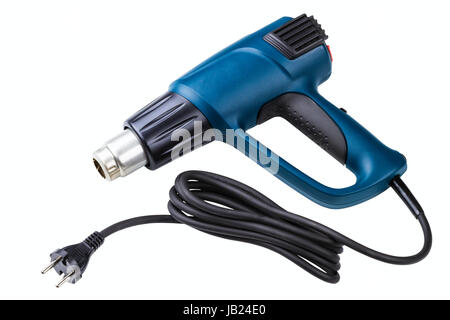industrial programmable heat gun with LCD display isolated on white ...