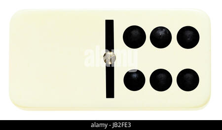 blank six domino tile on isolated on white background Stock Photo - Alamy