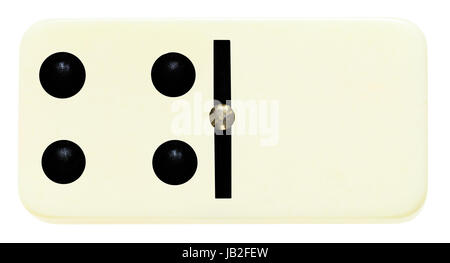 four blank domino tile on isolated on white background Stock Photo - Alamy