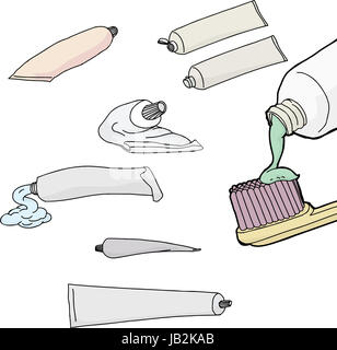 Crumpled tube of toothpaste isolated on white Stock Photo - Alamy