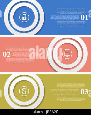 Abstract infographic vector tech banners Stock Photo - Alamy