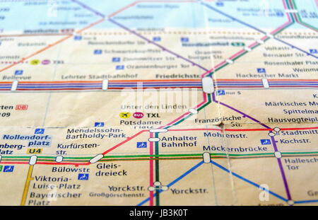 Germany. Berlin. Metro map Stock Photo - Alamy