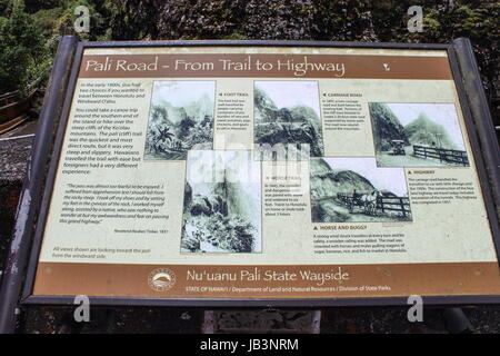 Pali Road - From Trail To Highway. Description of the history of the ...
