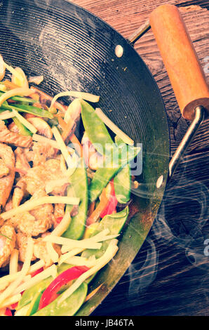 china wok- vintage style Stock Photo - Alamy