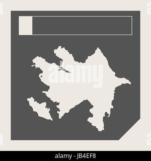 Azerbaijan map button in responsive flat web design map button isolated ...