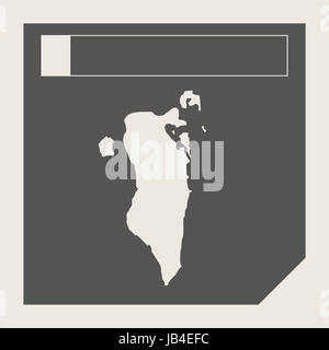 Bahrain map button in responsive flat web design map button isolated ...