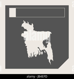 Bangladesh map button in responsive flat web design map button isolated ...