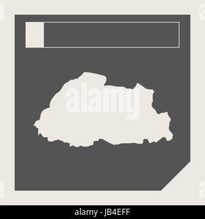 Bhutan map button in responsive flat web design map button isolated ...
