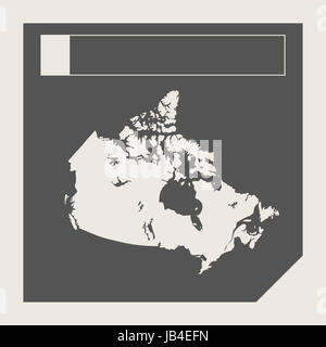 Canada map responsive flat web design button isolated with clipping ...